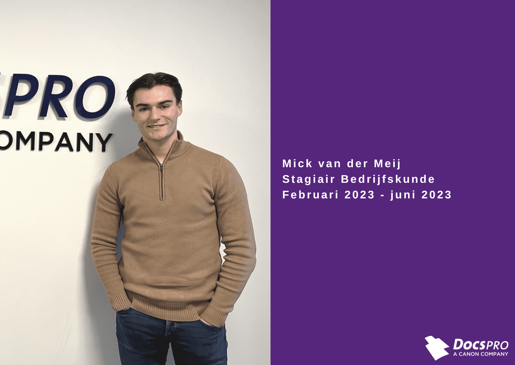 Ervaring Bedrijfskunde afstudeerstage bij Docspro - Docspro