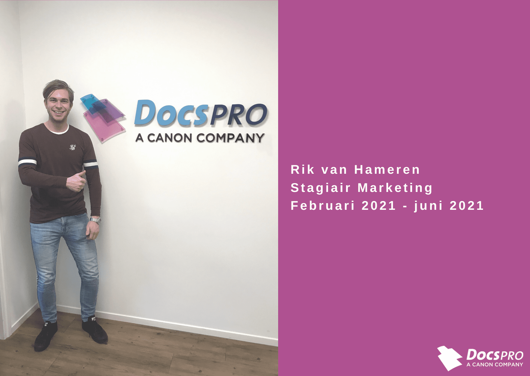 Ervaring Marketing afstudeerstage bij Docspro - Docspro