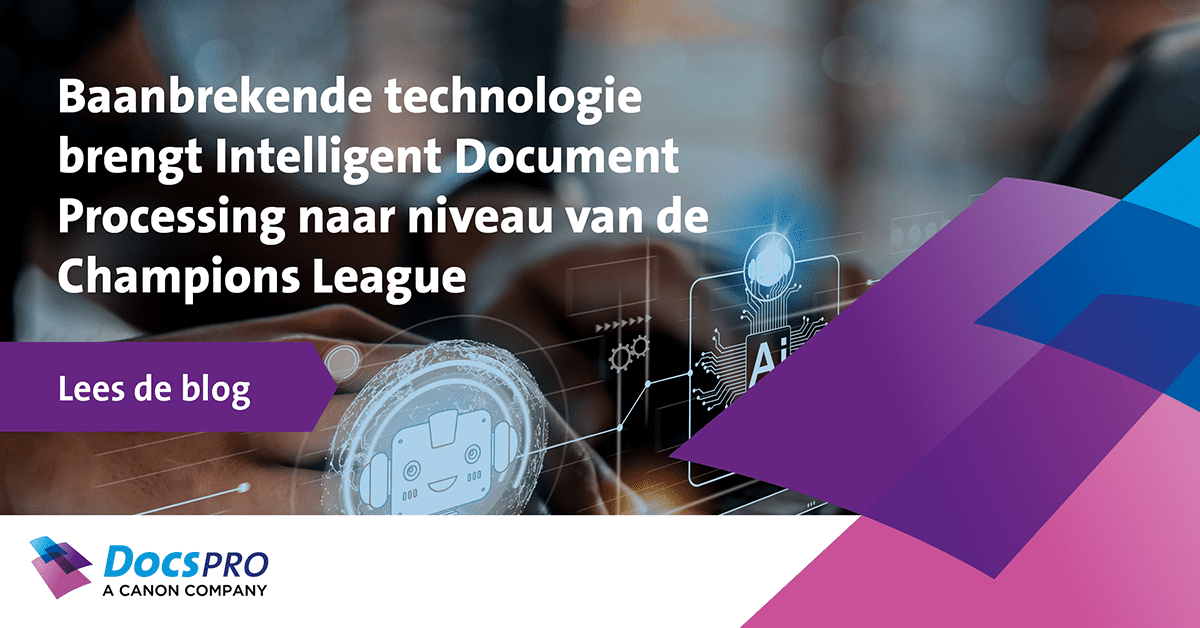 Baanbrekende technologie brengt Intelligent Document Processing naar niveau van de Champions ...